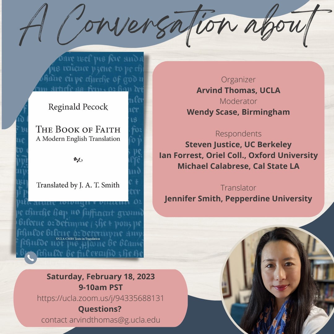 Book Launch for J. A. T. Smith’s The Book of Faith: A Modern English ...
